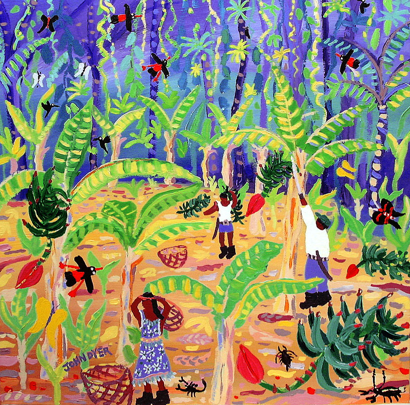 Eden Project Art, Ethnobotanical paintings by John Dyer. The Crops Project